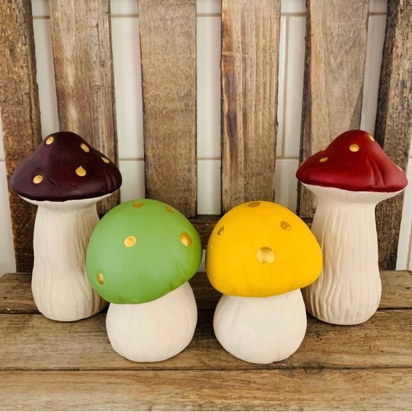 Accents | Farmhouse Fall Autumn Ceramic Mushrooms Tiered Tray ...